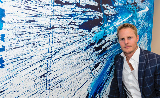Stylish artist and businessman Conor Mccreedy presents 'Blue Heaven'
